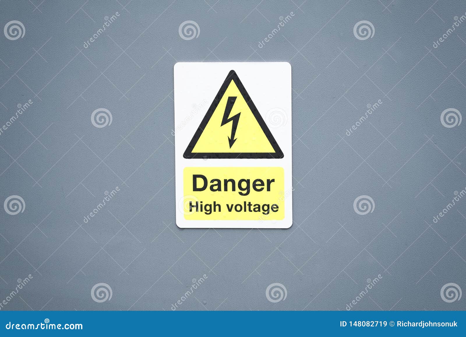Danger High Voltage Sticker Sign Stock Image - Image of electric ...