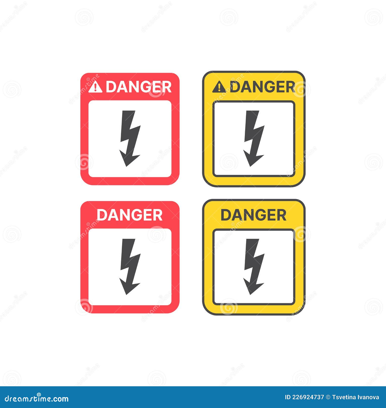 Danger High Voltage Neon Sign. Danger Sign Board Vector Illustration ...