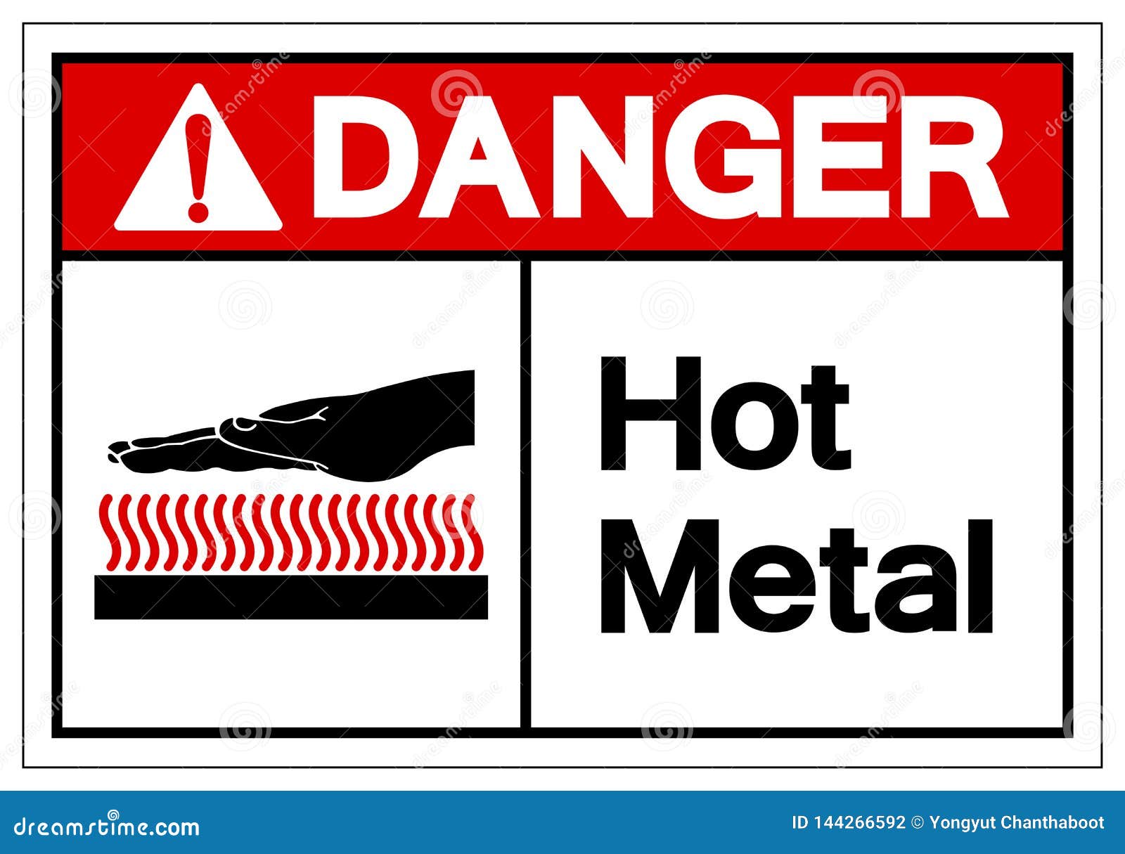 Danger Hot Metal Symbol Sign, Vector Illustration, Isolate on White ...