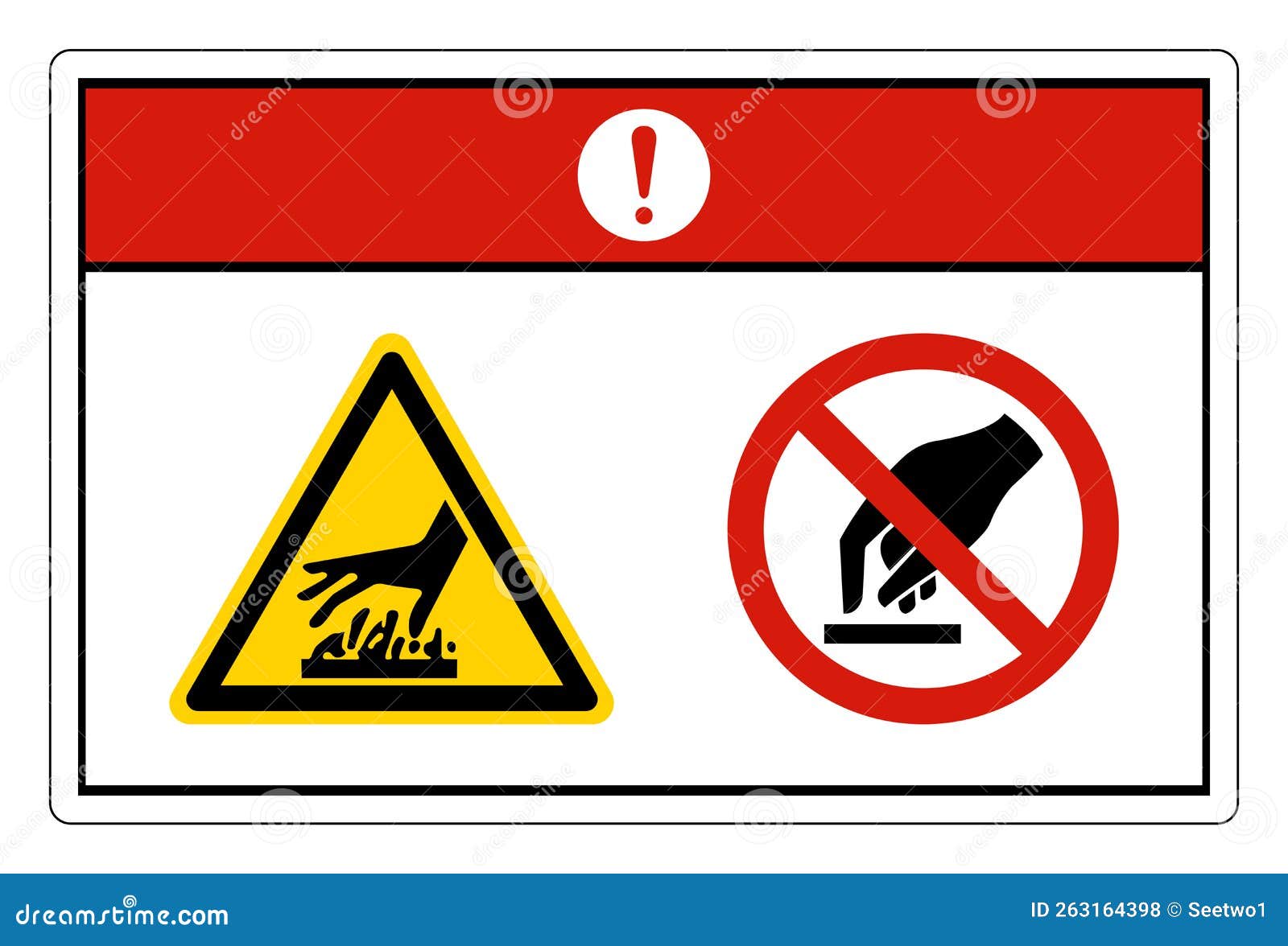 Danger Hot Surface Do Not Touch Symbol Sign on White Background Stock ...
