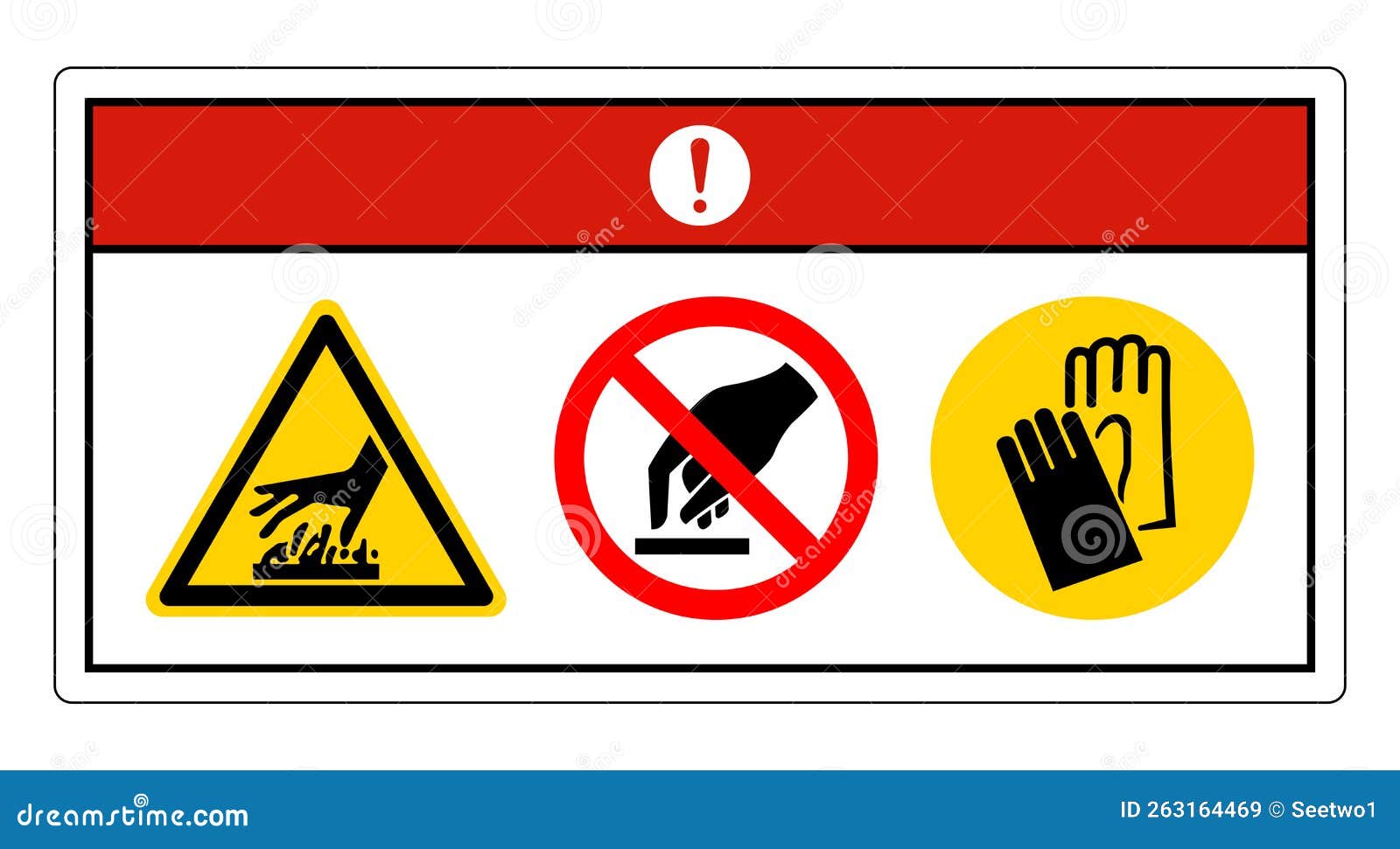 Danger Hot Surface Symbol Sign on White Background Stock Vector ...
