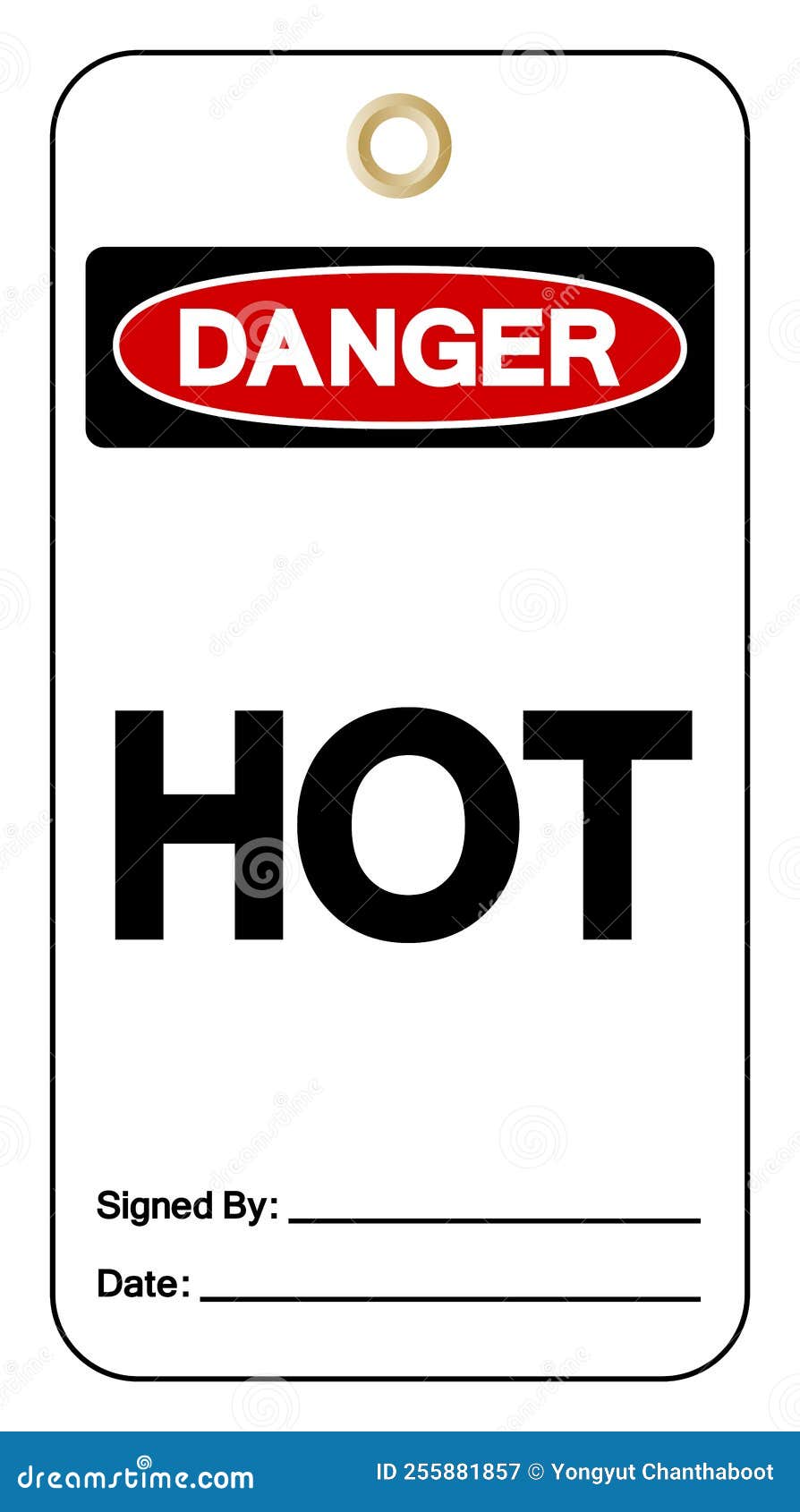 Danger Hot Tag Symbol Sign,Vector Illustration, Isolate on White ...