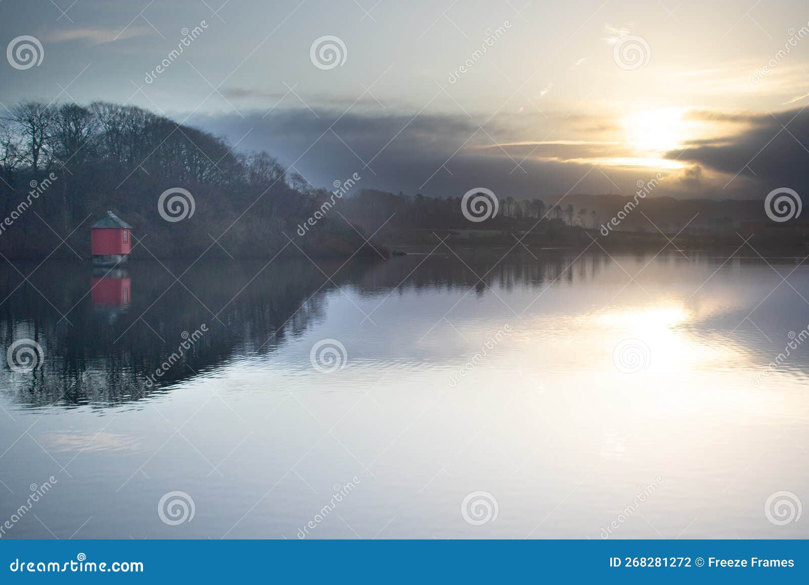 Danger Ice Breaking Sign Next To Lake during Winter Stock Photo - Image ...