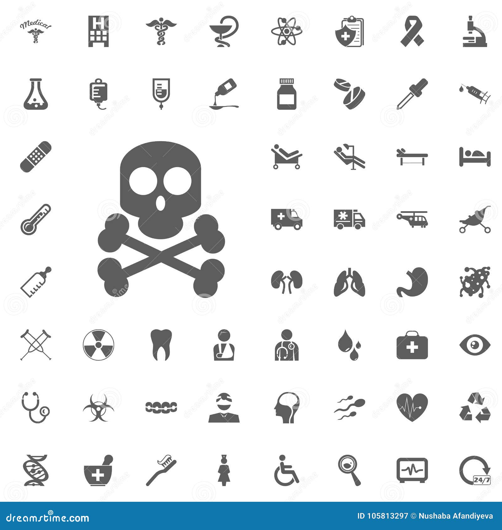 Danger Icon. Medical and Hospital Icon Vector Set. Editorial ...