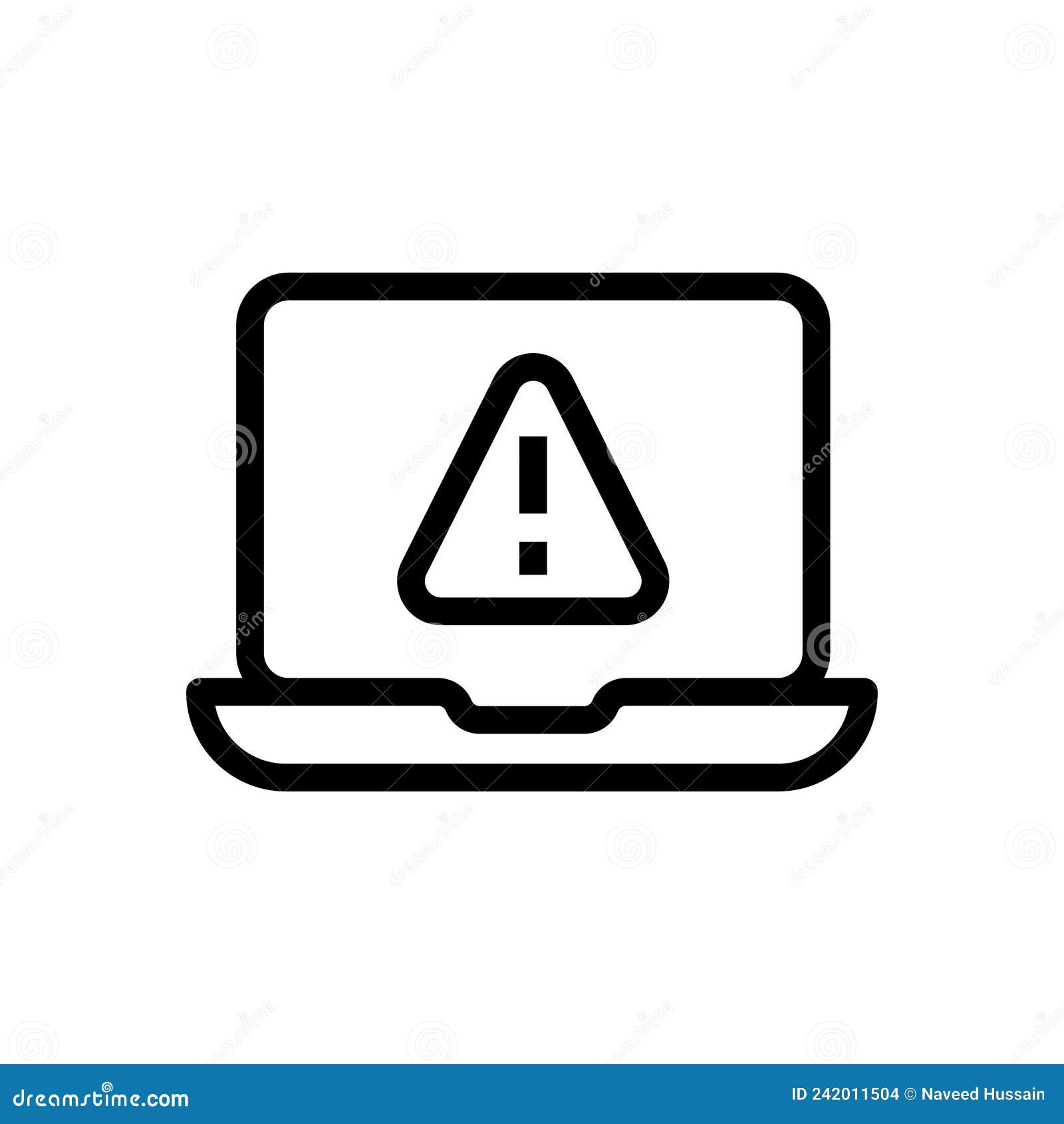 Danger Vector Thin Line Icon Stock Vector - Illustration of beware ...