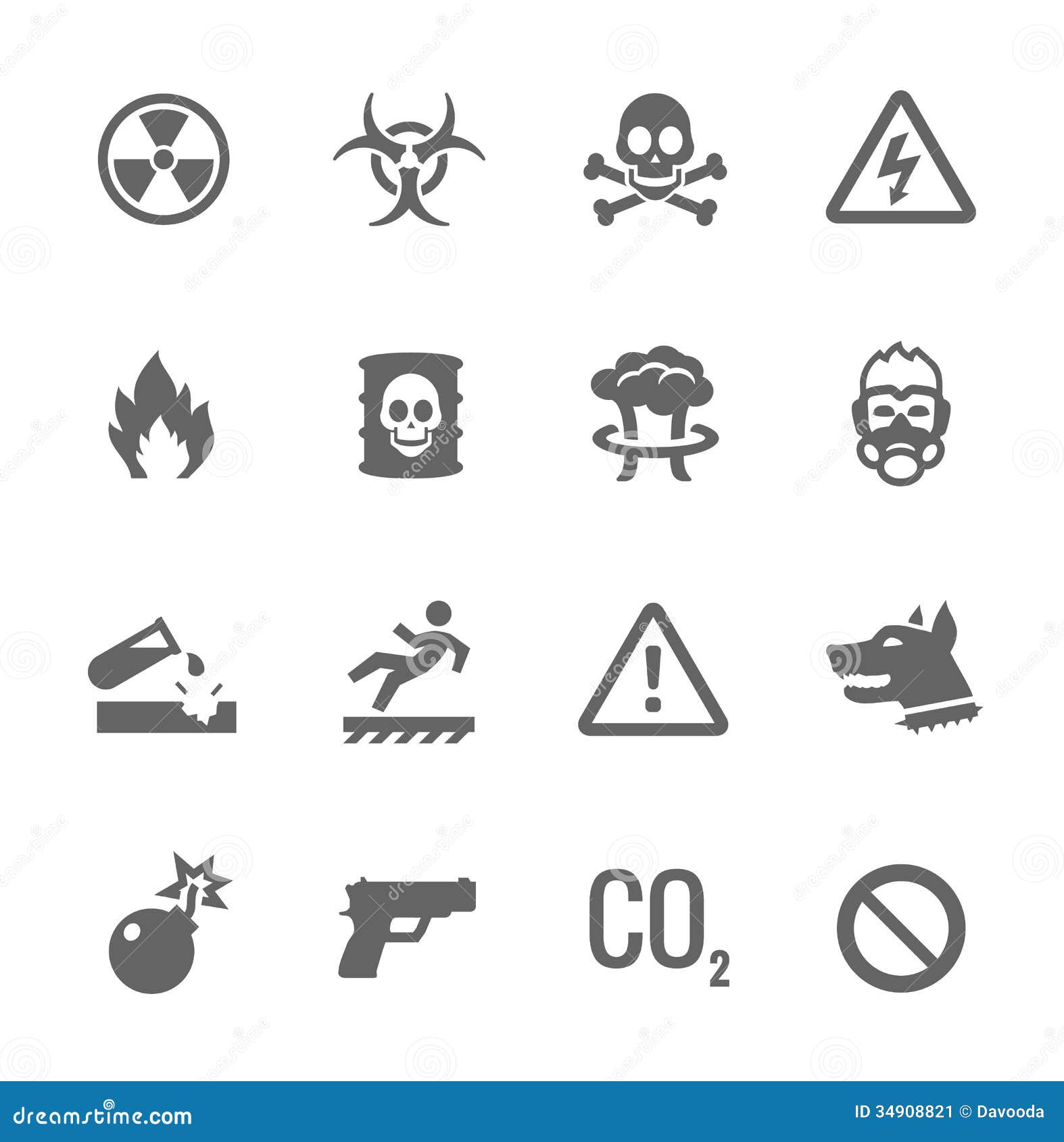 Danger Icons stock vector. Illustration of construction - 34908821