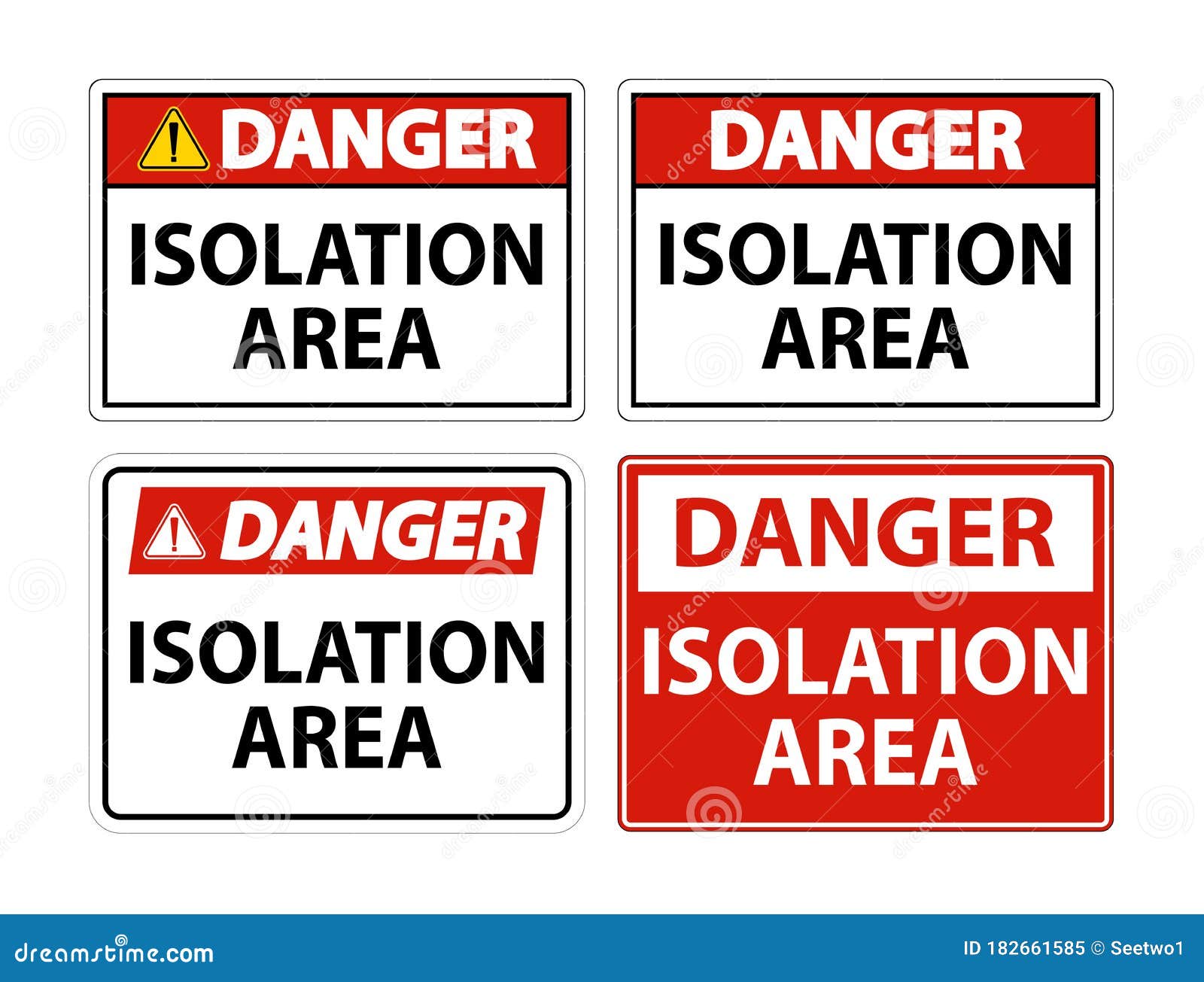 Danger Isolation Area Sign Isolate on White Background,Vector ...