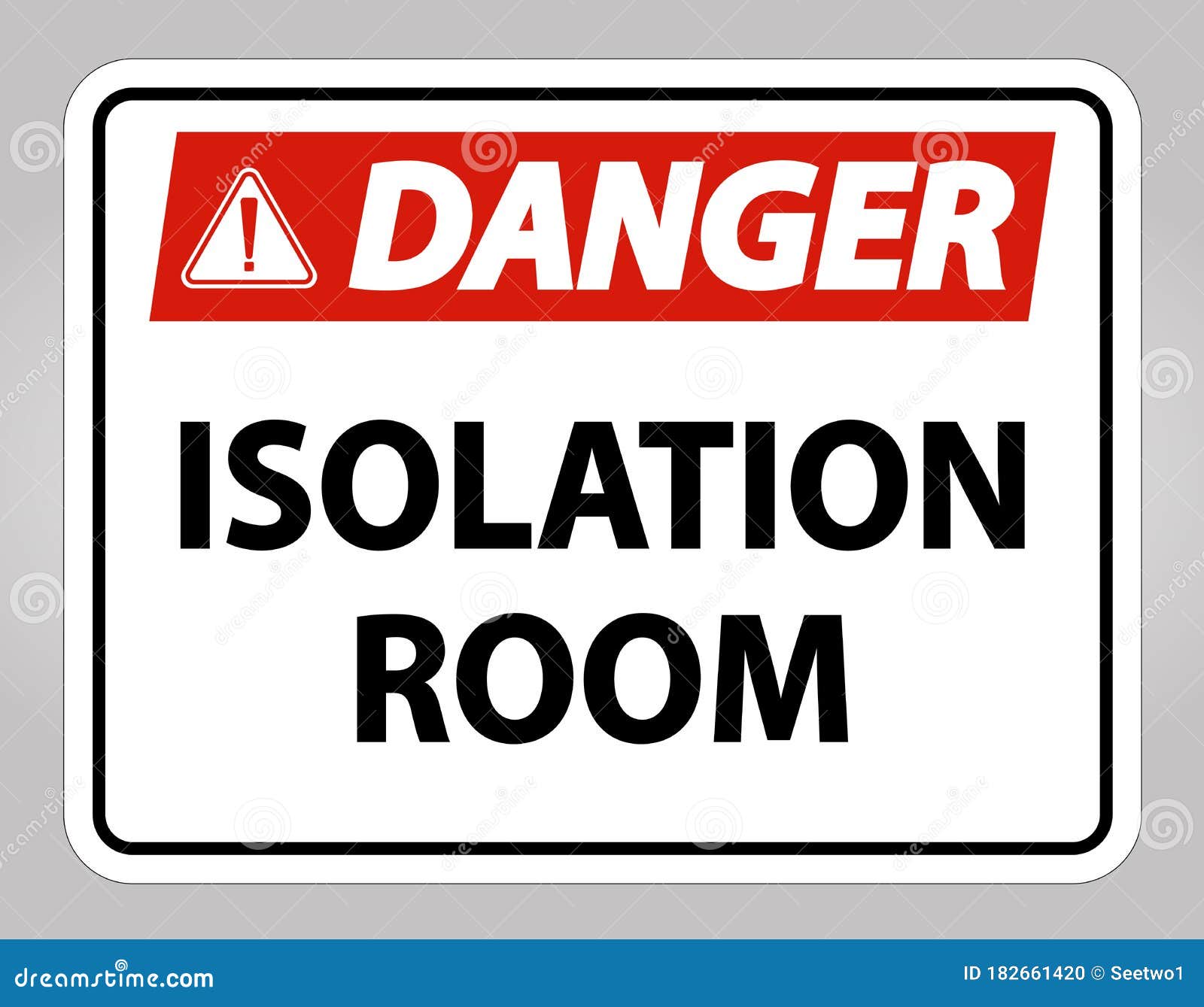 Danger Isolation Room Sign Isolate on White Background,Vector ...
