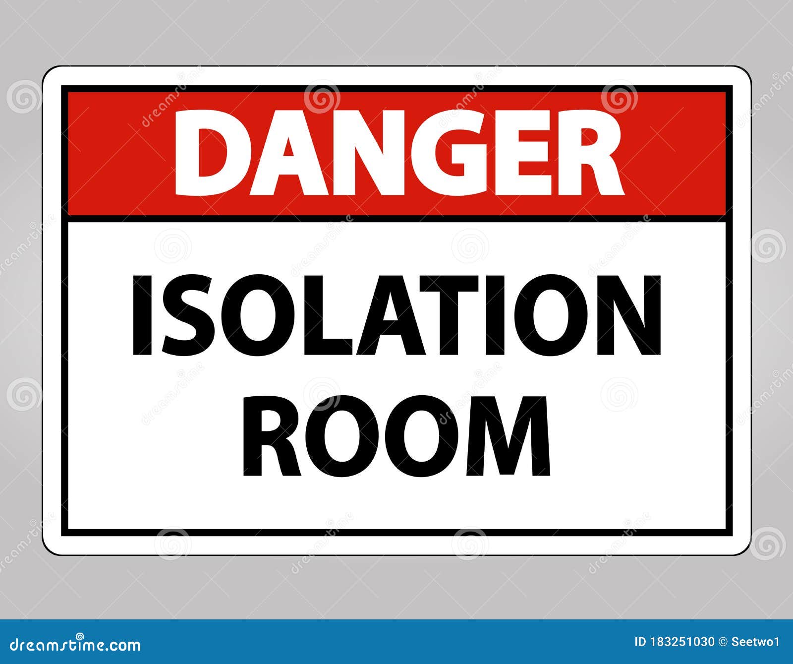 Danger Isolation Room Sign Isolate on White Background,Vector ...