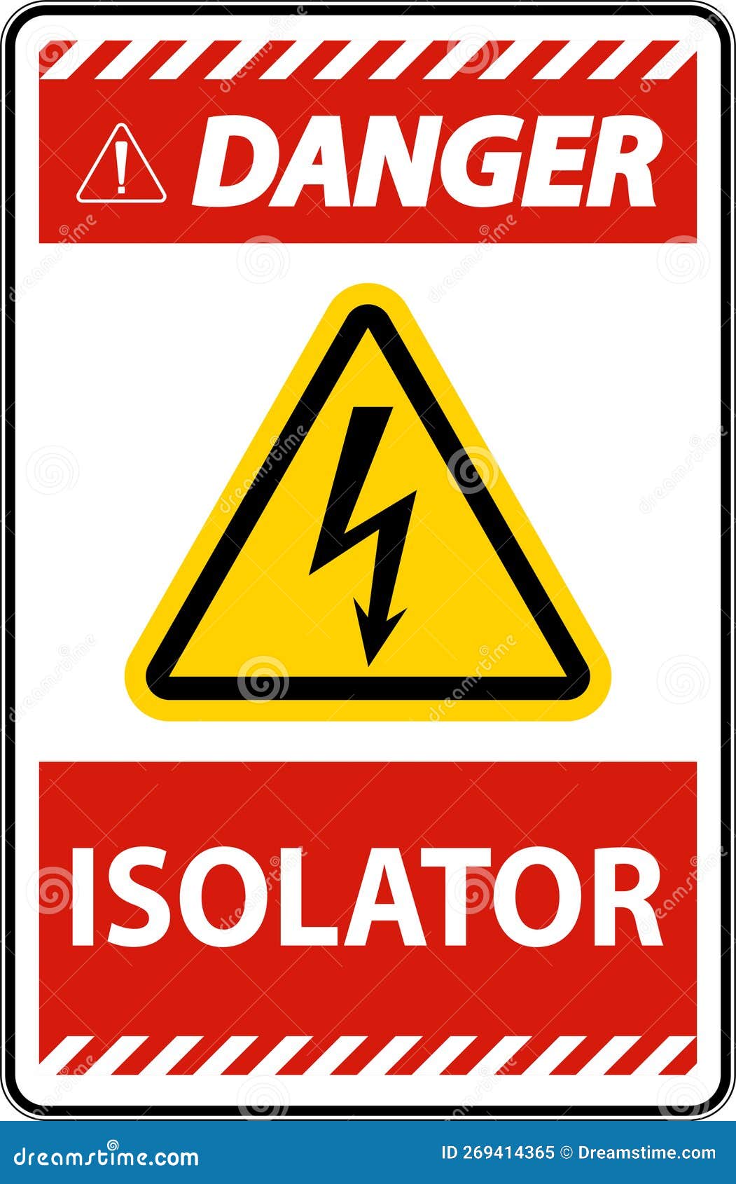 Danger Isolator Sign on White Background Stock Vector - Illustration of ...