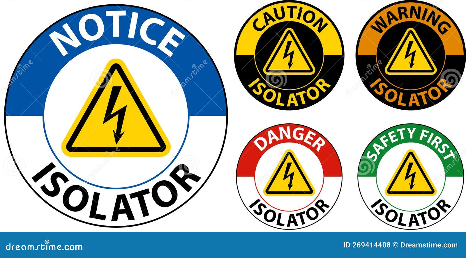 Danger Isolator Sign on White Background Stock Vector - Illustration of ...
