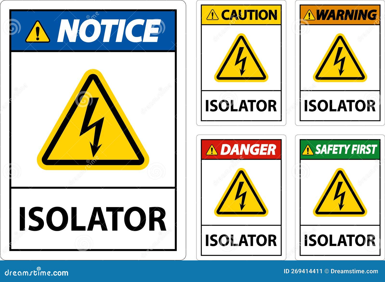 Danger Isolator Sign on White Background Stock Vector - Illustration of ...