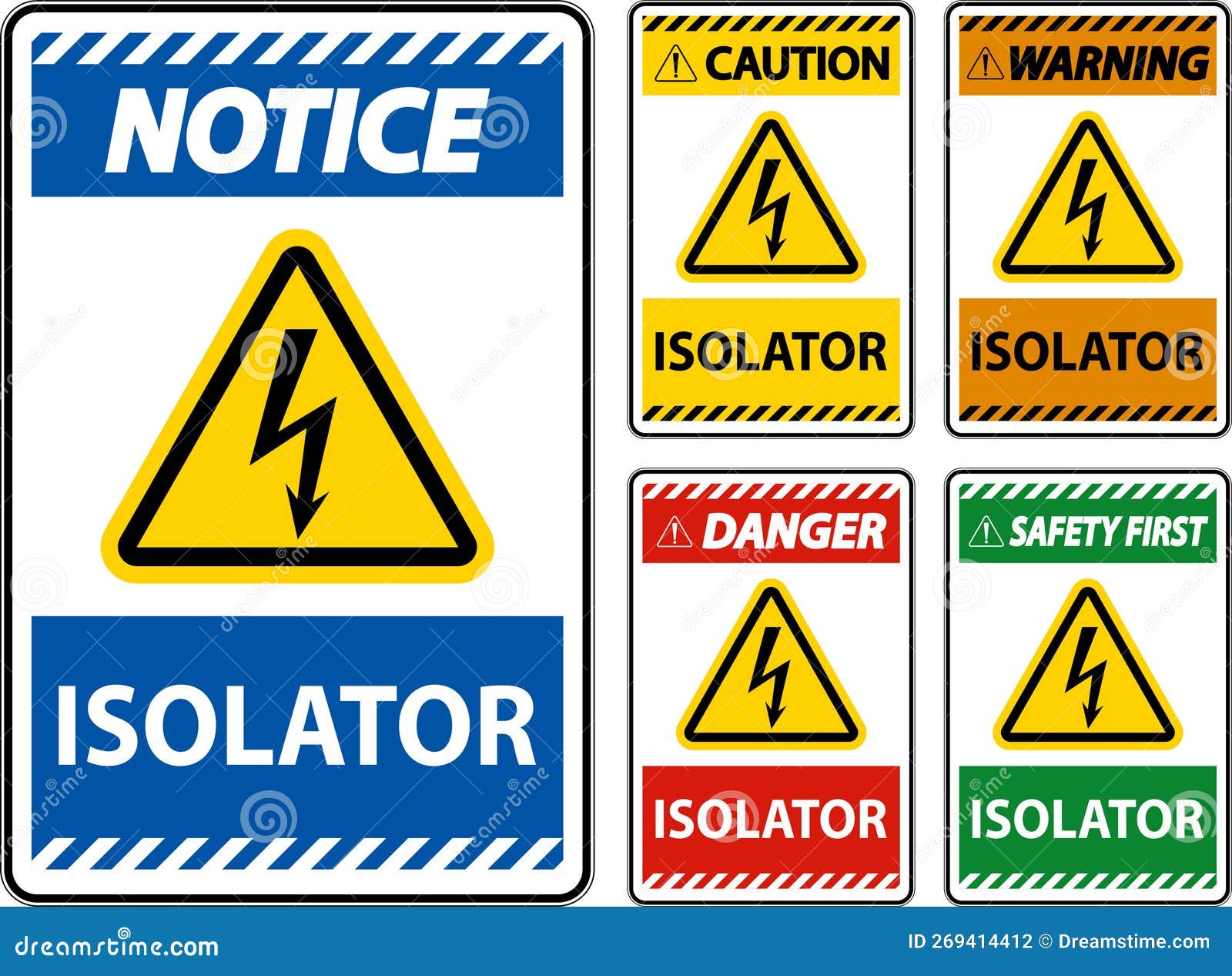 Danger Isolator Sign on White Background Stock Vector - Illustration of ...