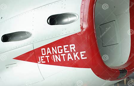 Danger Jet Intake. stock photo. Image of hazardous, inlet - 4715906