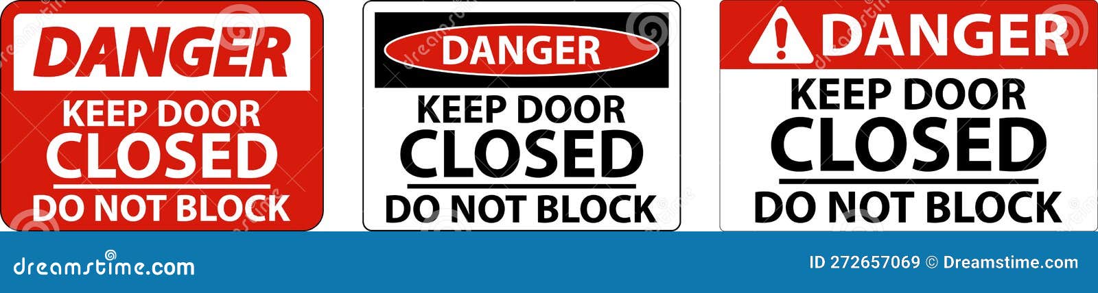 Danger Do Not Block Door Symbol Sign, Vector Illustration, Isolate On ...