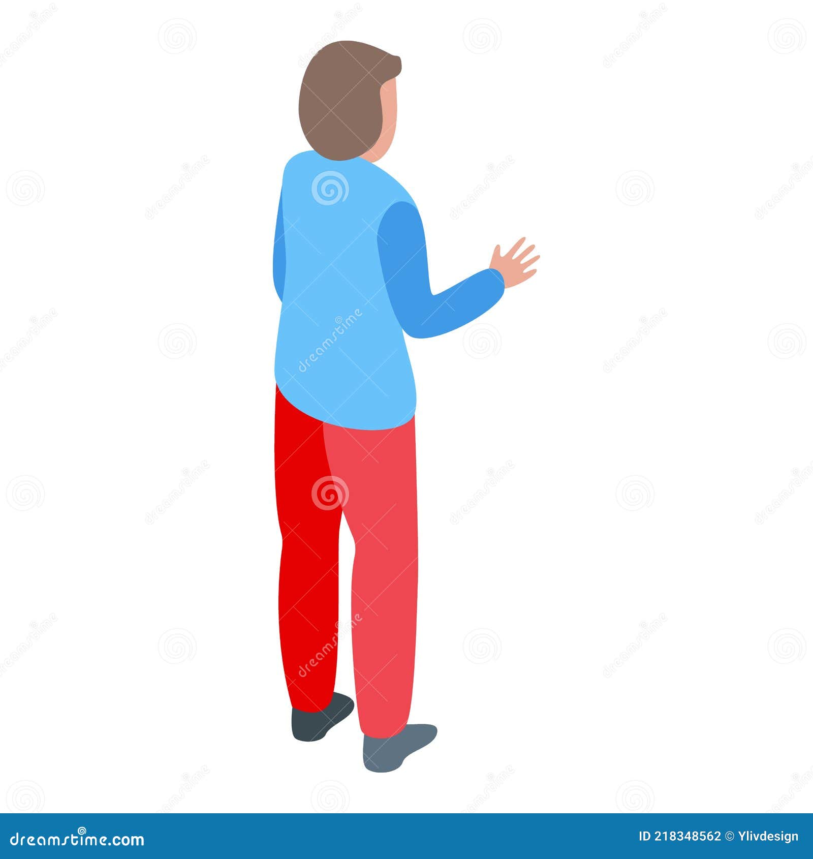 Danger Keep Distance Icon, Isometric Style Stock Vector - Illustration ...