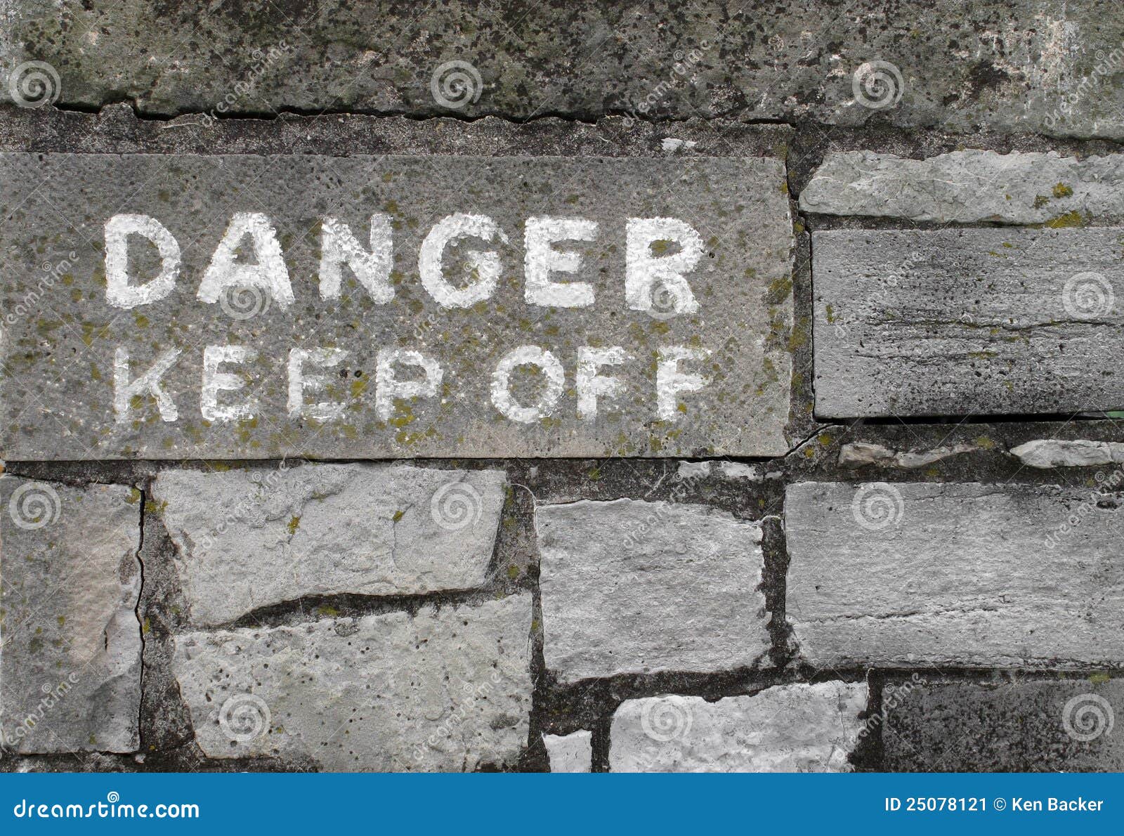 Danger Keep Out Peligro Sign Painted On Wood Fence Royalty-Free Stock ...