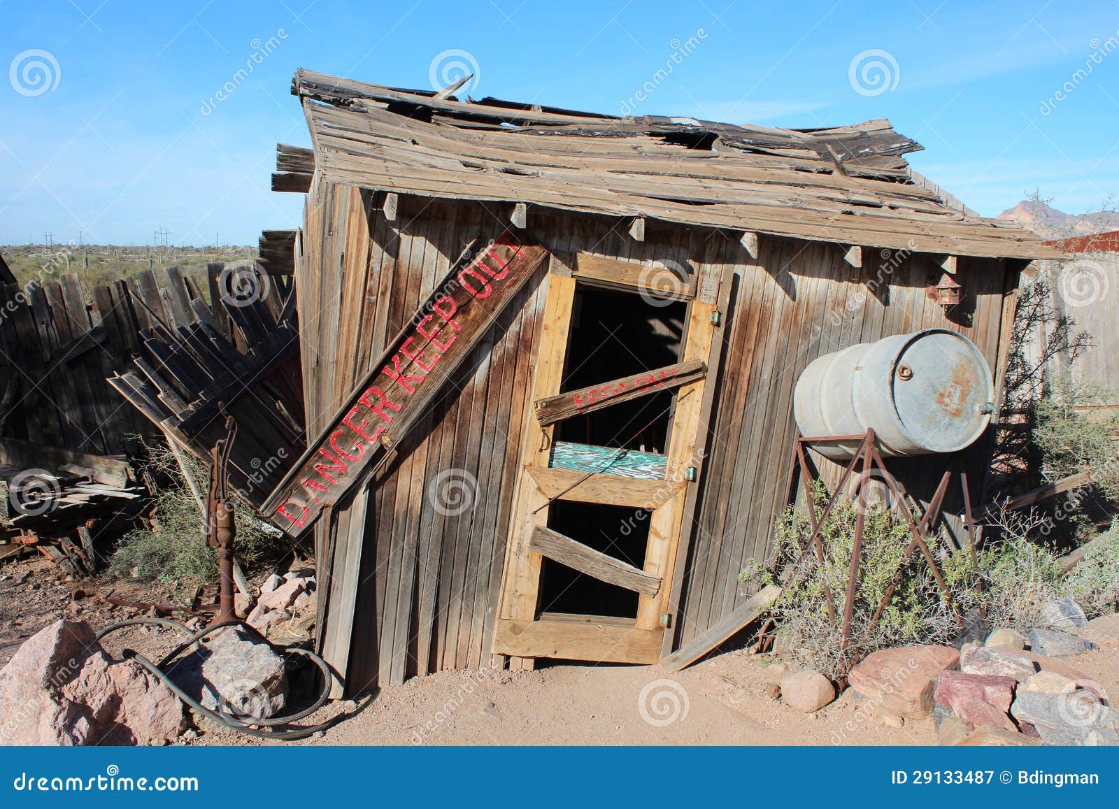 Danger Keep Out Peligro Sign Painted On Wood Fence Royalty-Free Stock ...
