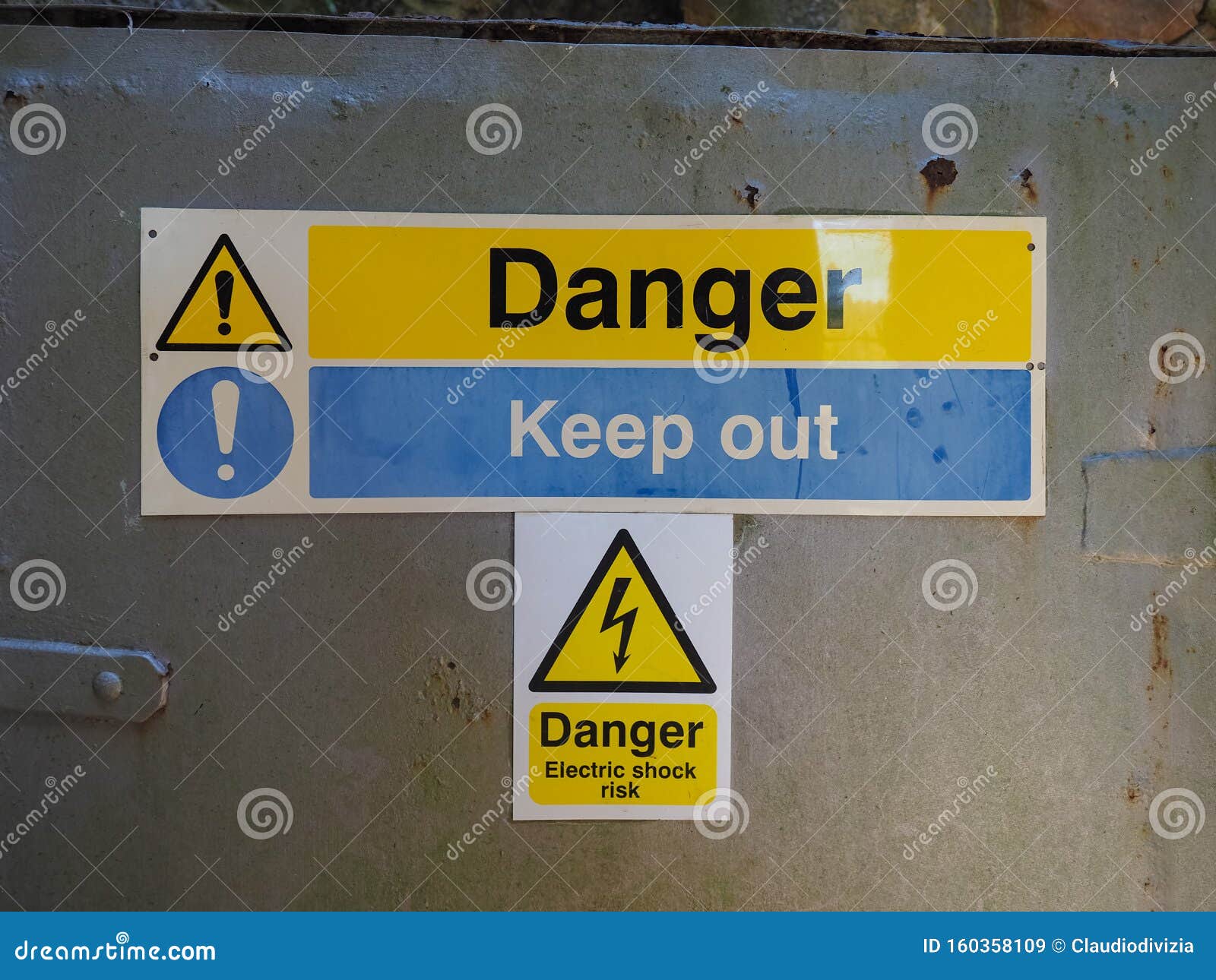 Danger Keep Out sign stock image. Image of shock, building - 160358109