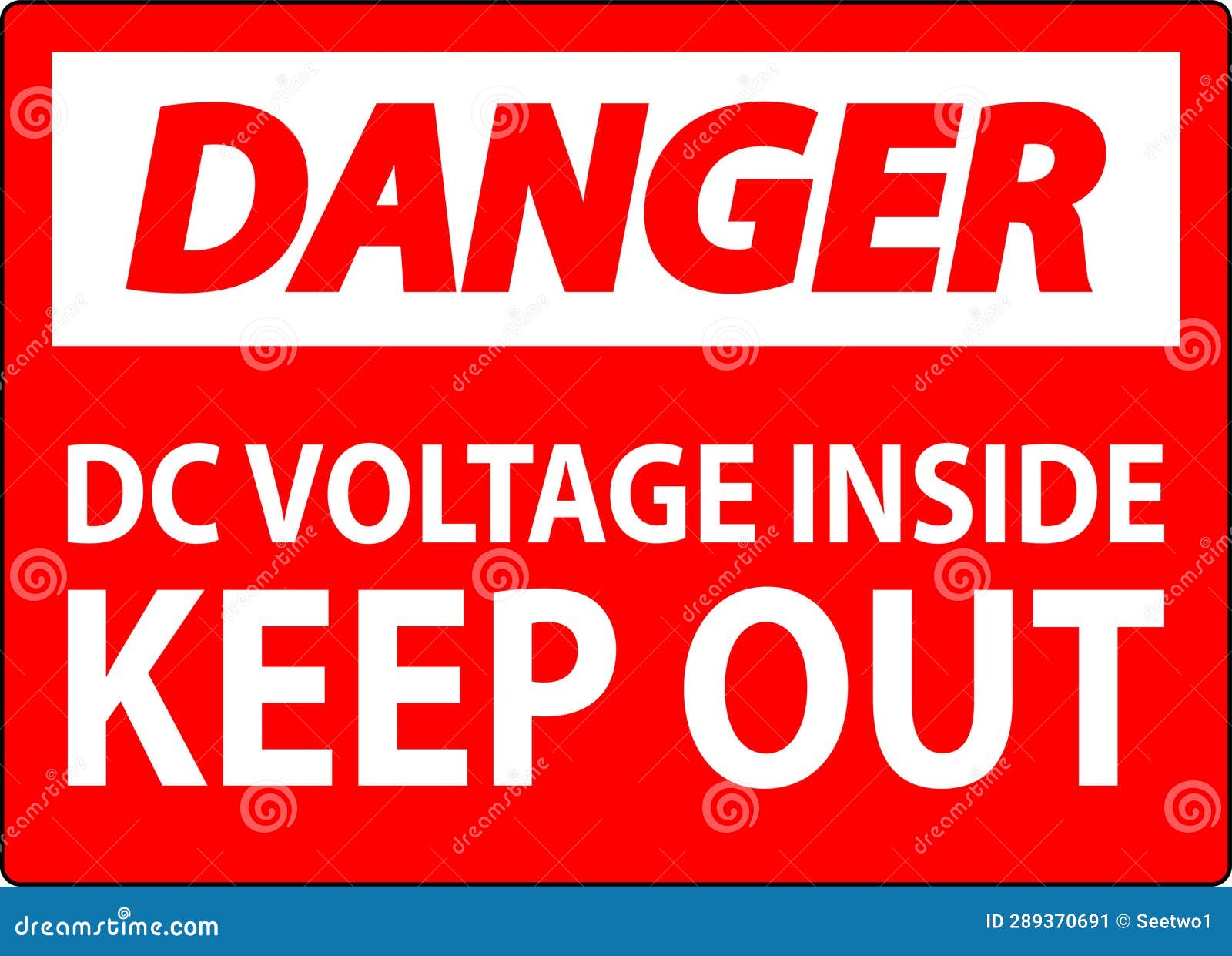 Danger Keep Out Sign, DC Voltage Inside Keep Out Stock Vector ...