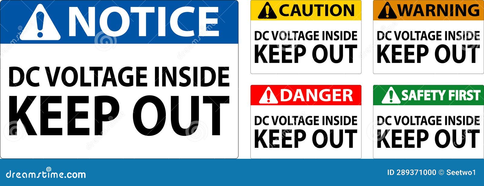 Danger Keep Out Sign, DC Voltage Inside Keep Out Stock Vector ...
