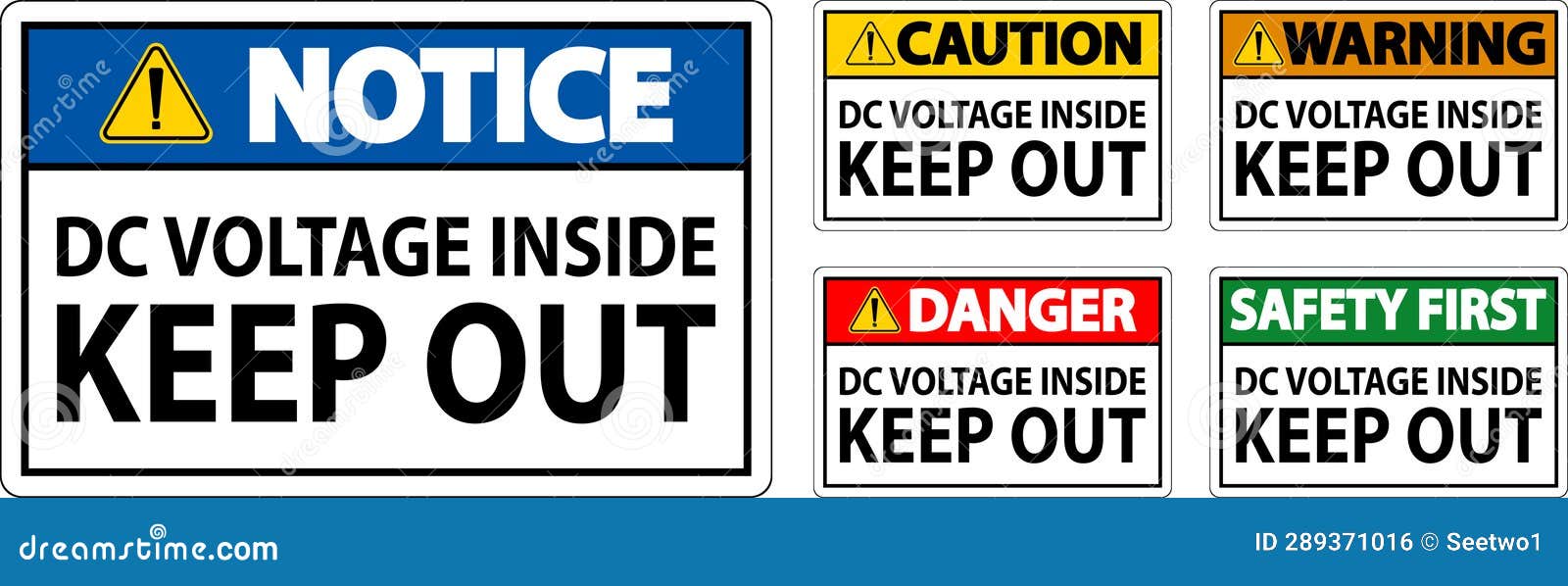 Danger Keep Out Sign, DC Voltage Inside Keep Out Stock Vector ...