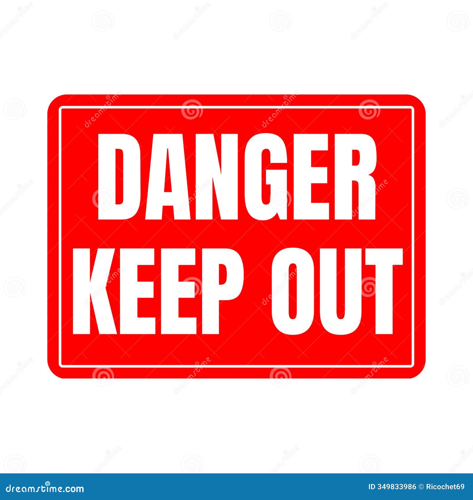 Danger keep out sign stock illustration. Illustration of workplace ...