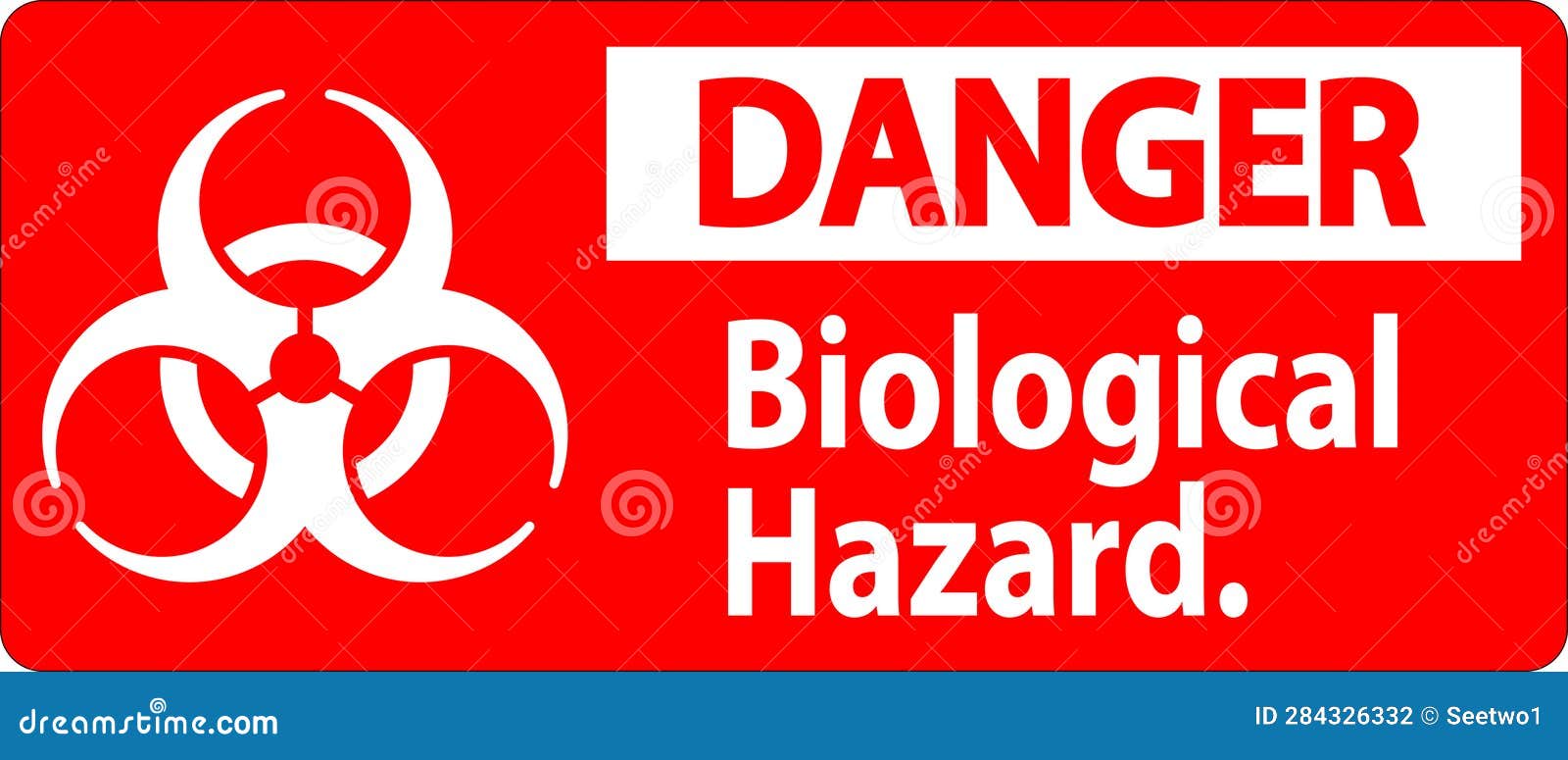Danger Label Biological Hazard on White Background Stock Vector ...