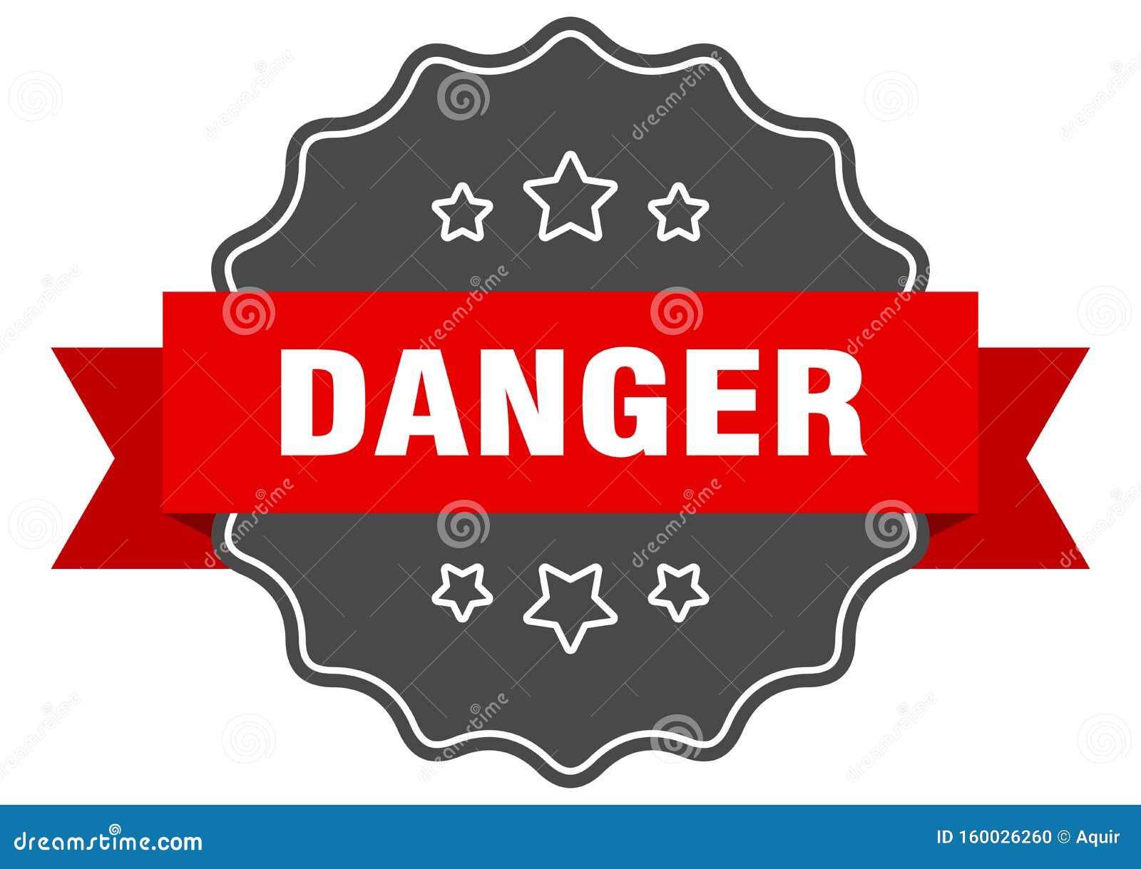 Danger label stock vector. Illustration of emblem, stamp - 160026260