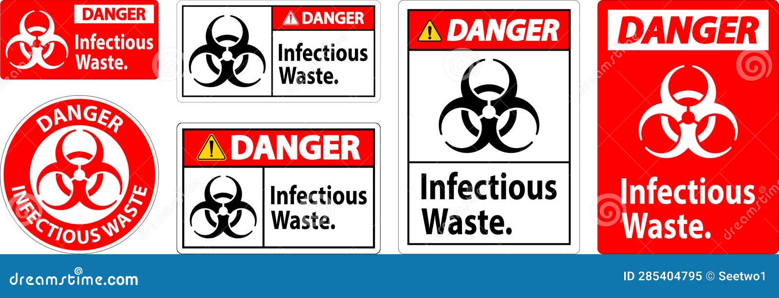 Danger Label Infectious Waste Sign Stock Vector - Illustration of icon ...