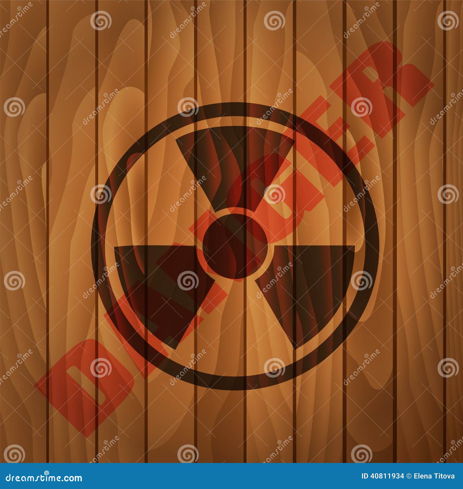 Danger Label Concealed Entrance Sign On White Background Cartoon Vector ...