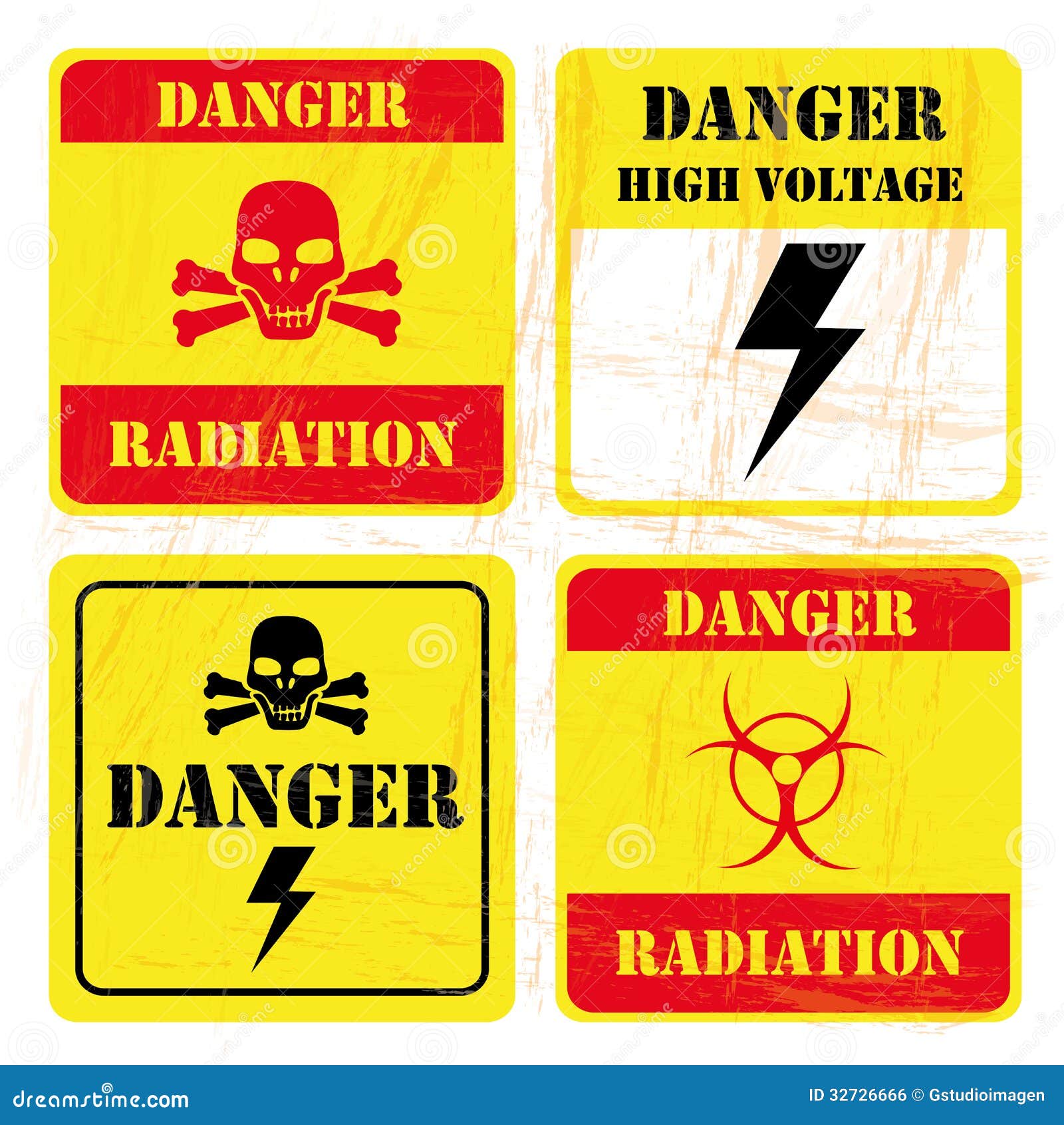 Danger labels stock illustration. Illustration of caution - 32726666