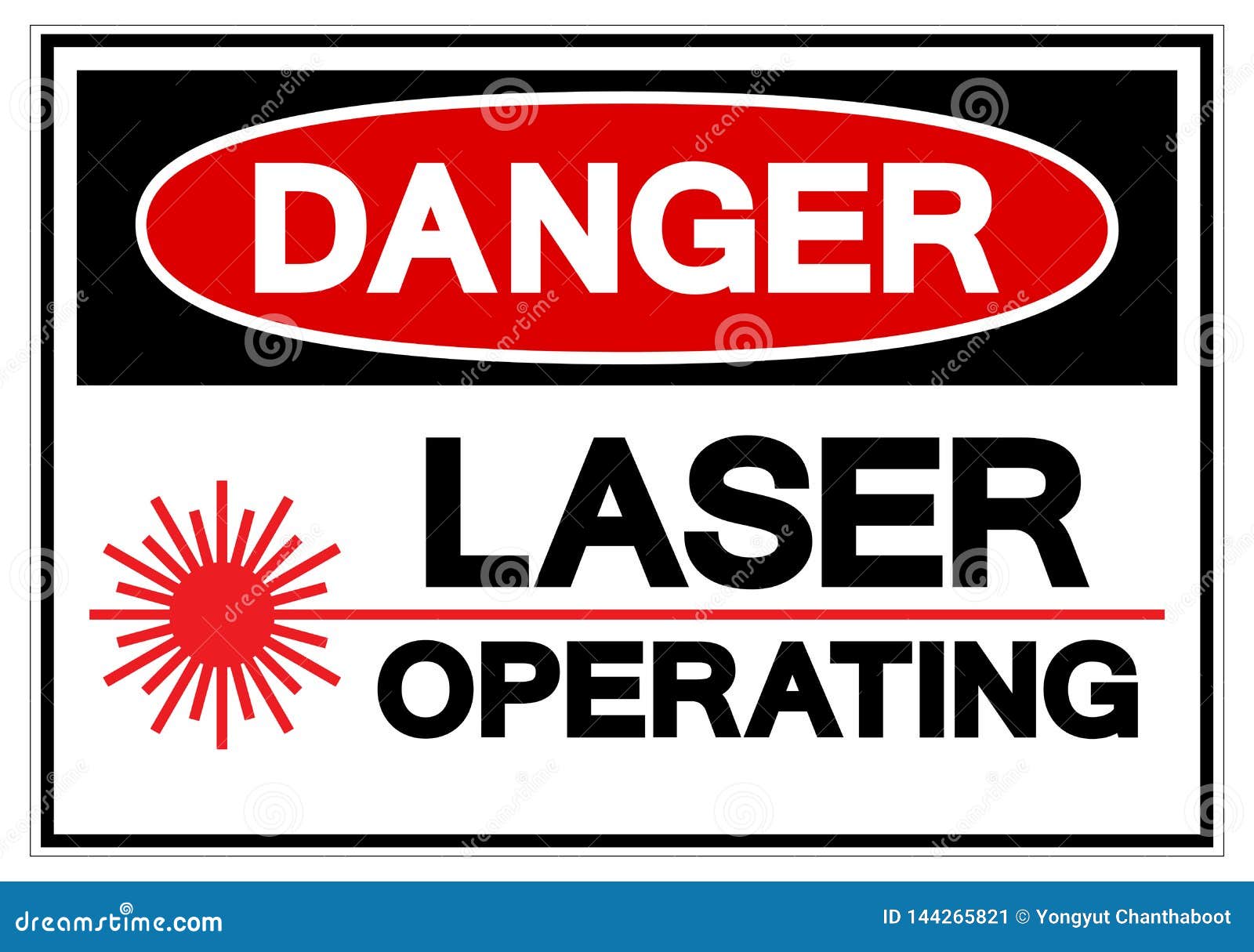Danger Laser Operating Symbol Sign, Vector Illustration, Isolate on ...
