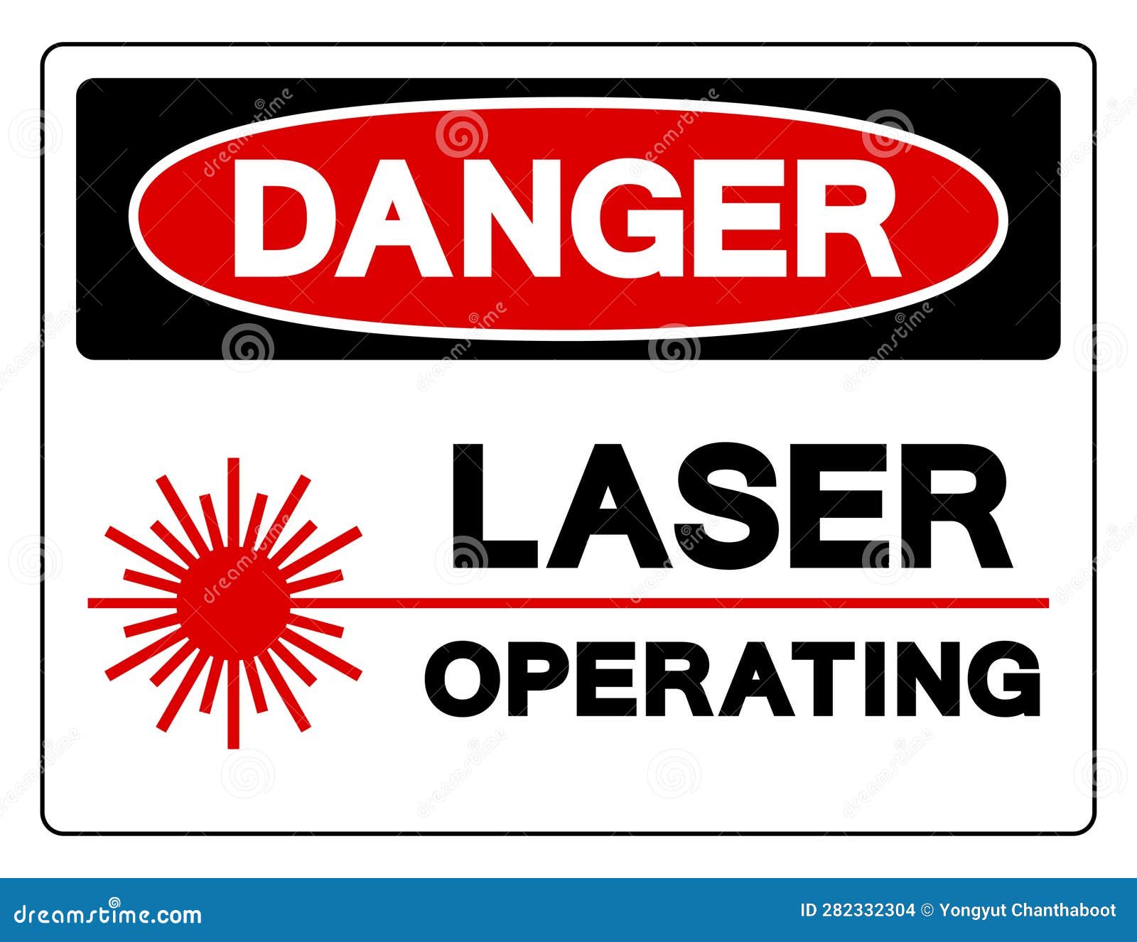 Danger Laser Operating Symbol Sign,Vector Illustration, Isolate on ...