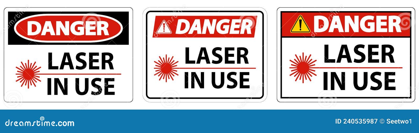 Danger Laser in Use Symbol Sign on White Background Stock Vector ... Danger Laser in Use Symbol Sign on White Background Stock Vector ...