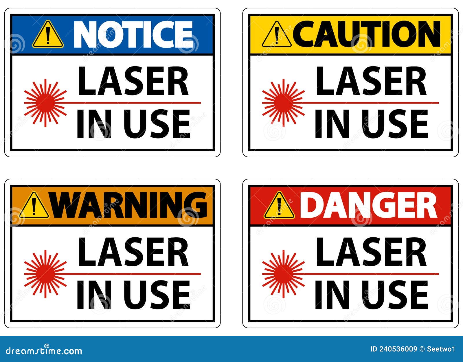 Danger Laser in Use Symbol Sign on White Background Stock Vector ... Danger Laser in Use Symbol Sign on White Background Stock Vector ...