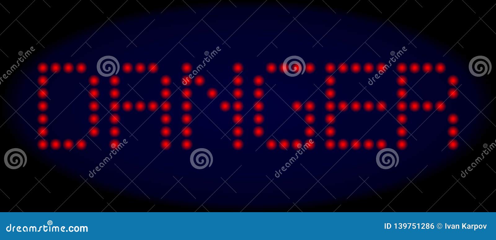 DANGER Led Style Text with Glowing Dots Stock Vector - Illustration of ...