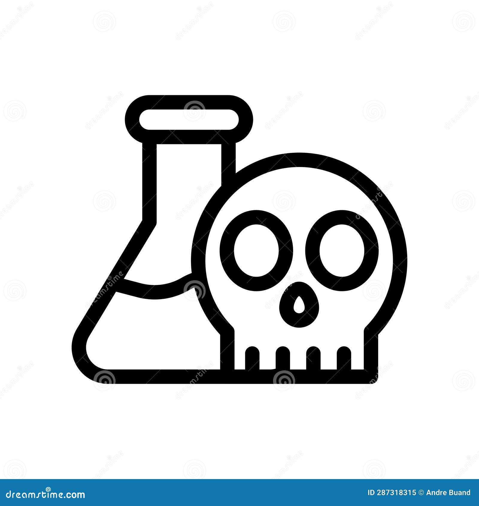 Danger Line Icon Illustration Vector Graphic Stock Vector ...