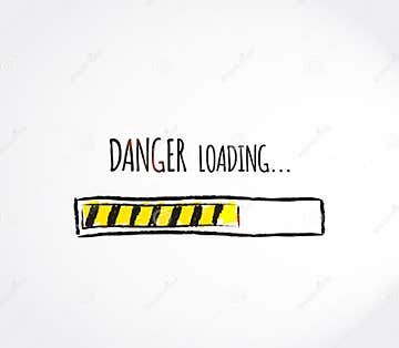 Danger loading stock illustration. Illustration of construction - 188015060