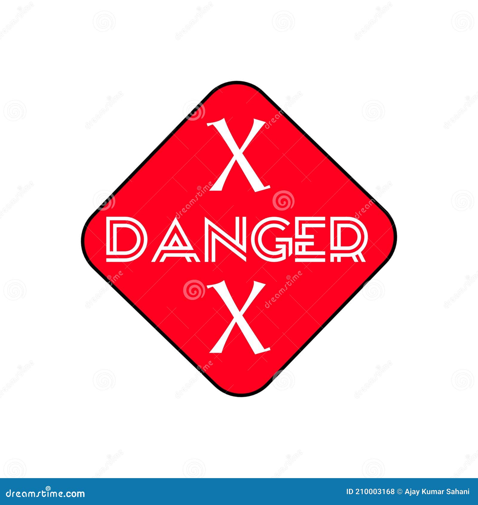 Danger Logo Simple Logo Design with White Background Stock Illustration ...