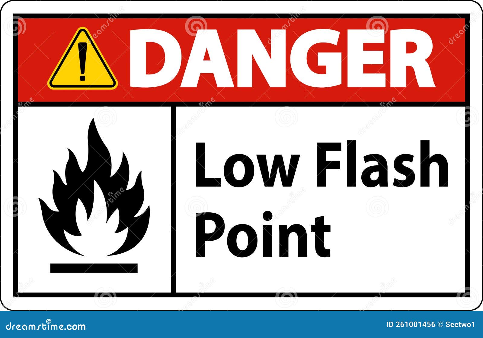 Danger Low Flash Sign on White Background Stock Vector - Illustration ...