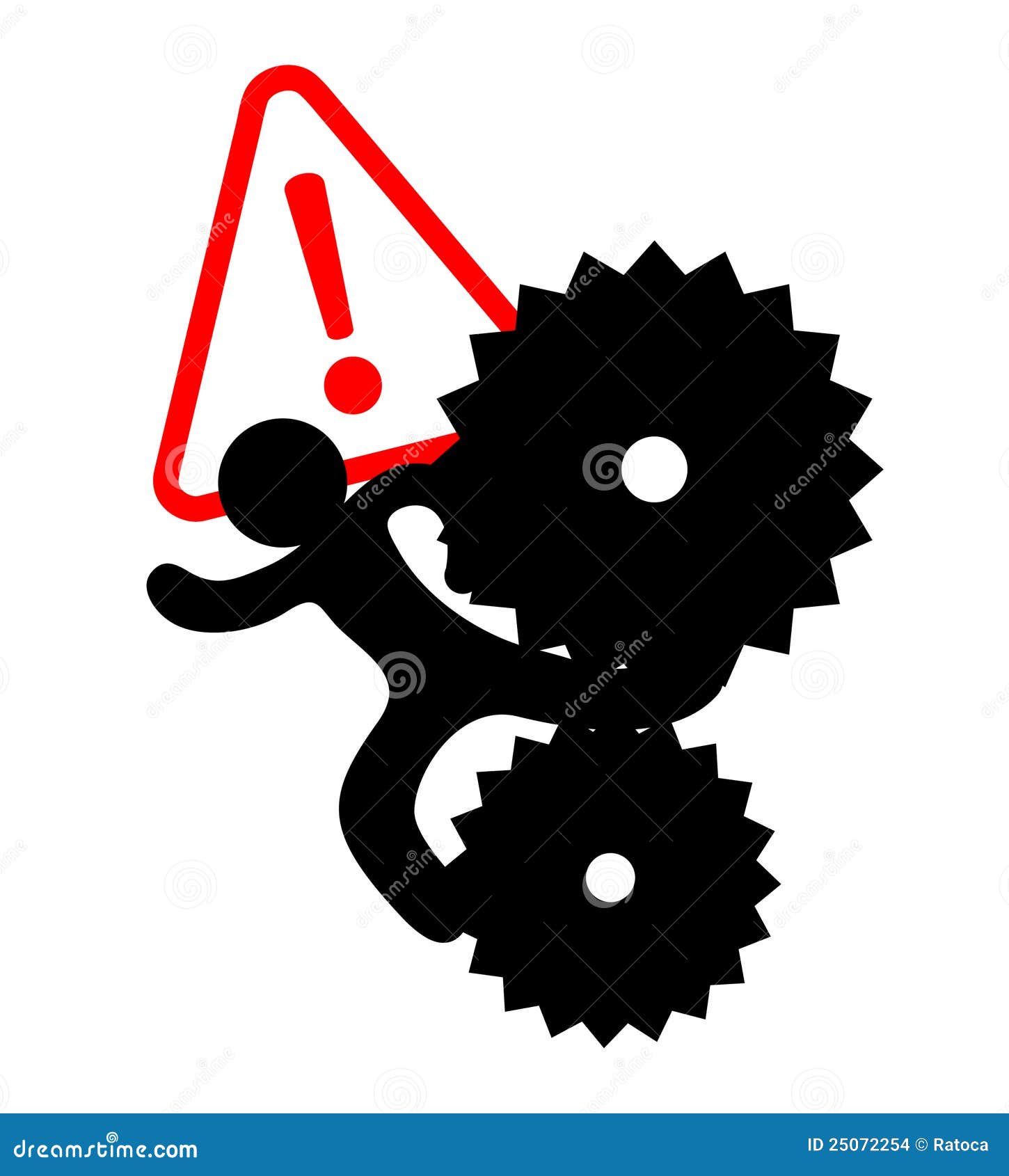 Danger machine stock vector. Illustration of marked, precaution - 25072254