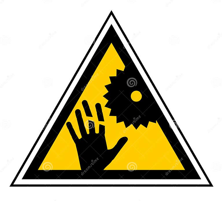Danger machine sign stock vector. Illustration of sharpener - 24814050