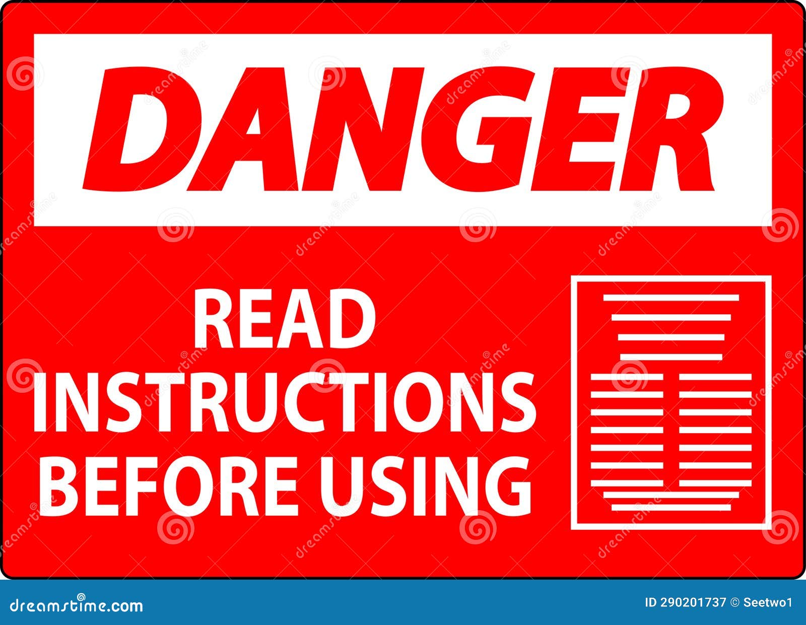 Danger Read Technical Manual Before Servicing Symbol Sign, Vector ...