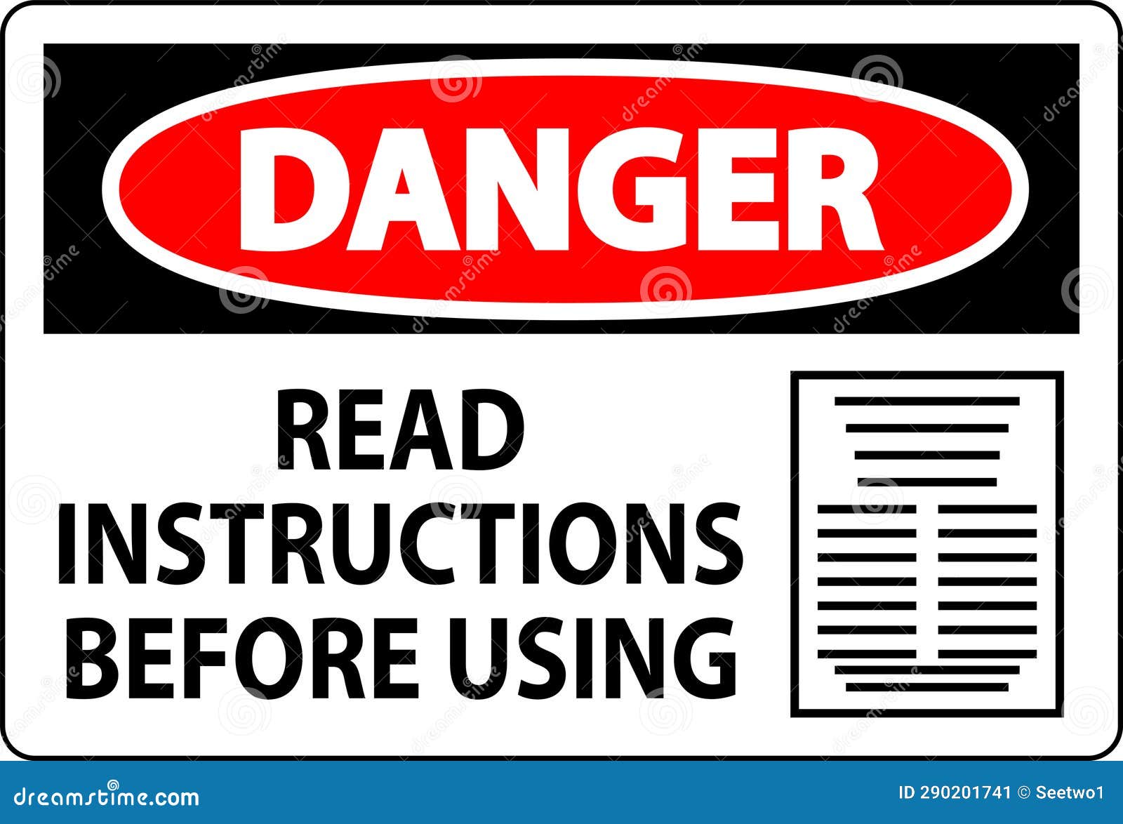 Danger Read Technical Manual Before Servicing Symbol Sign, Vector Illustration, Isolate On White ...