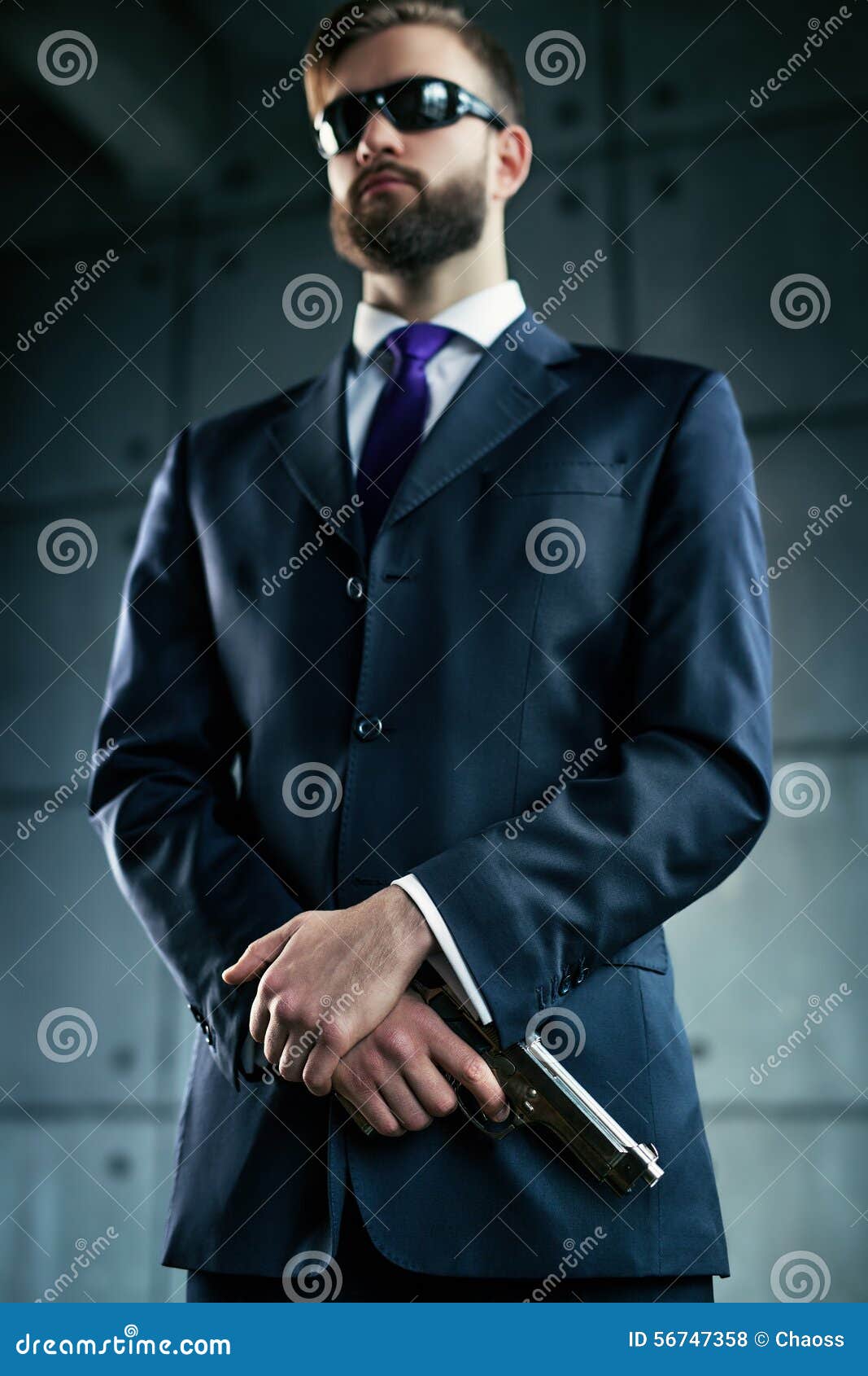 Danger man with gun stock photo. Image of guard, holding - 56747358