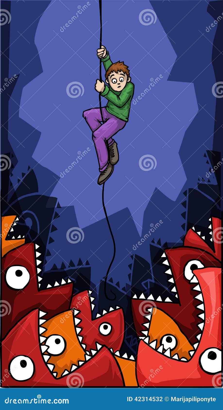 Danger stock illustration. Illustration of person, businessman - 42314532