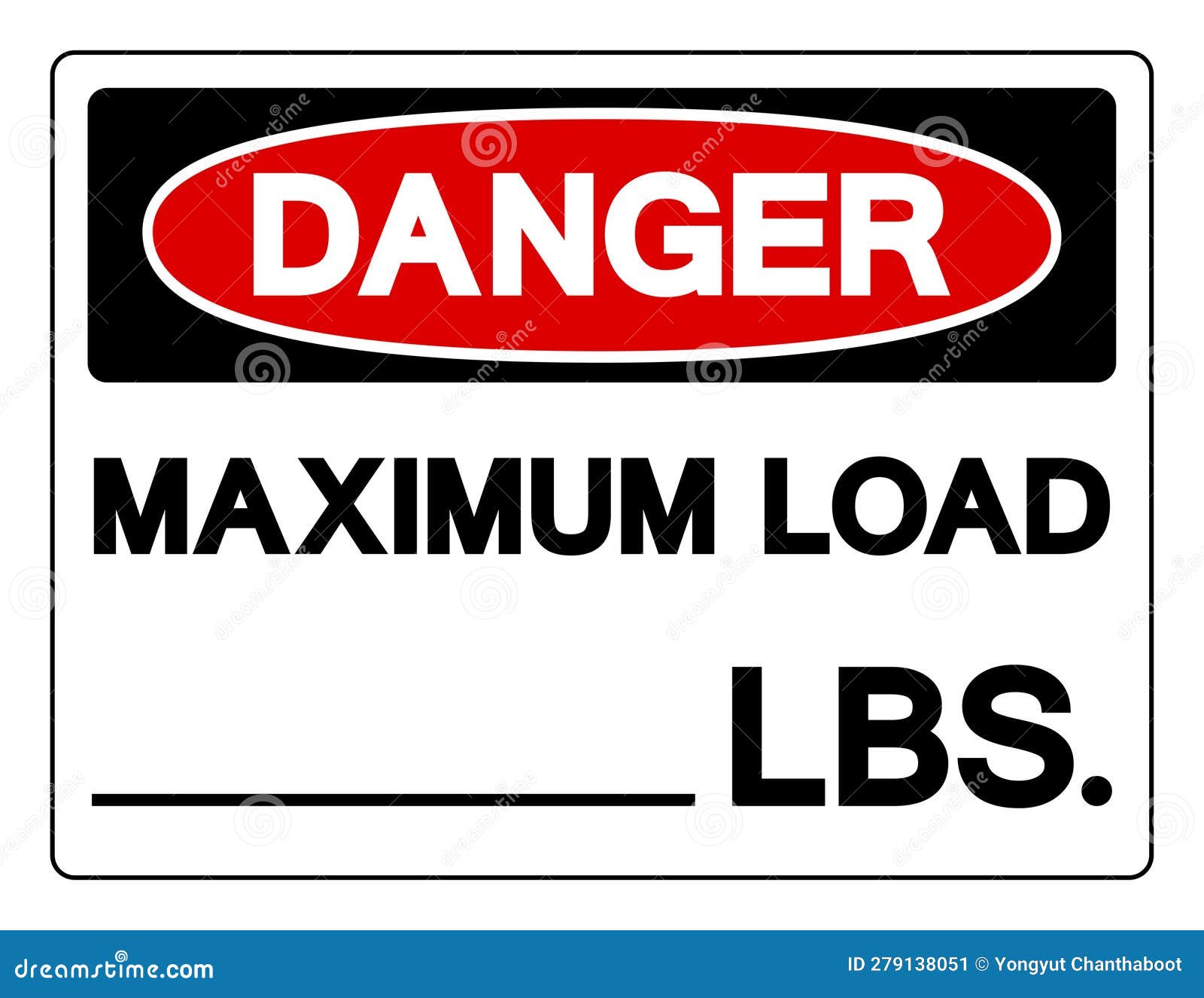 Danger Maximum Load LBS Symbol Sign, Vector Illustration, Isolate On ...