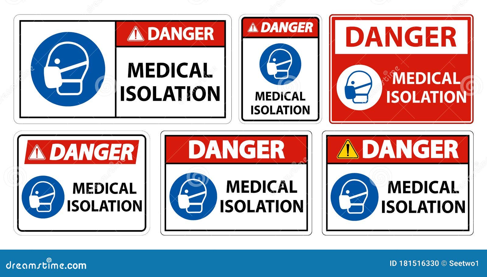 Danger Medical Isolation Sign Isolate on White Background,Vector ...