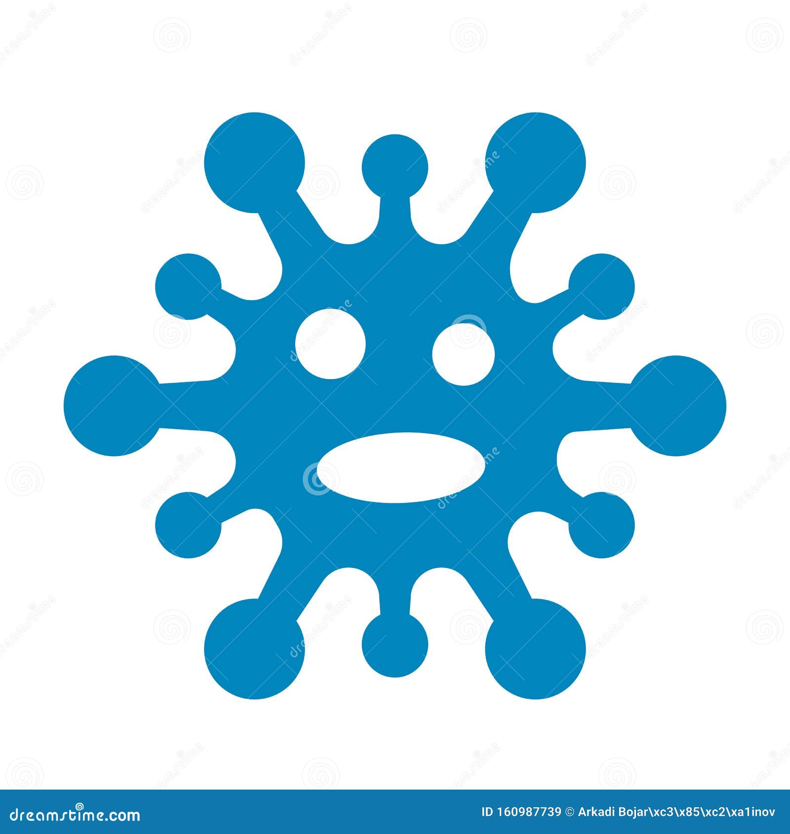 Danger microbe vector icon stock vector. Illustration of dirt - 160987739